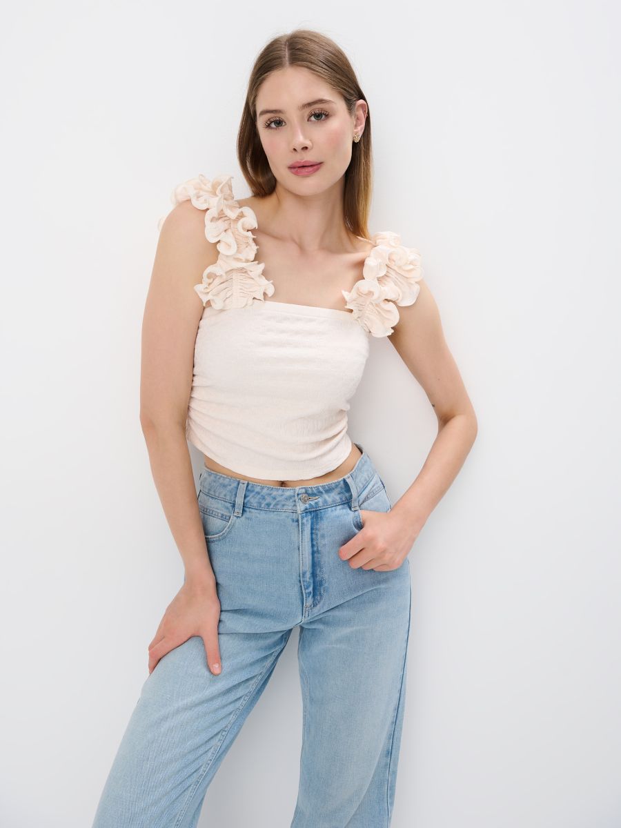 Top corto Colore panna - MOHITO - 004AX-01X