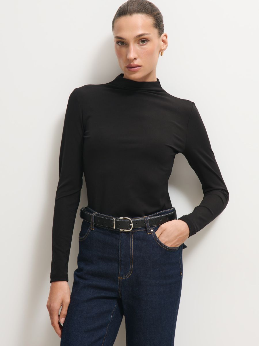 Bluza od mešavine liocela Boja crno - MOHITO - 201GV-99X