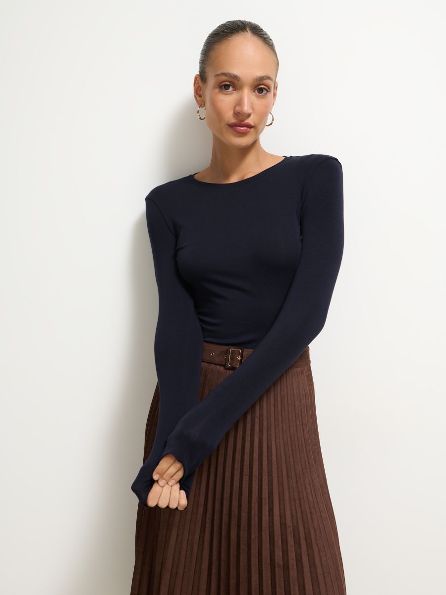 Bluza od mešavine liocela Boja steel blue - MOHITO - 576HB-95X