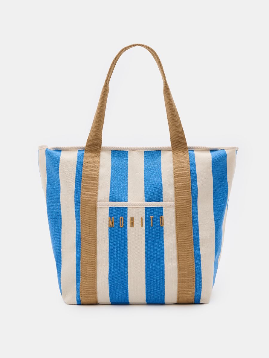 Lanena torba s printom Boja plava - MOHITO - 663EA-55X