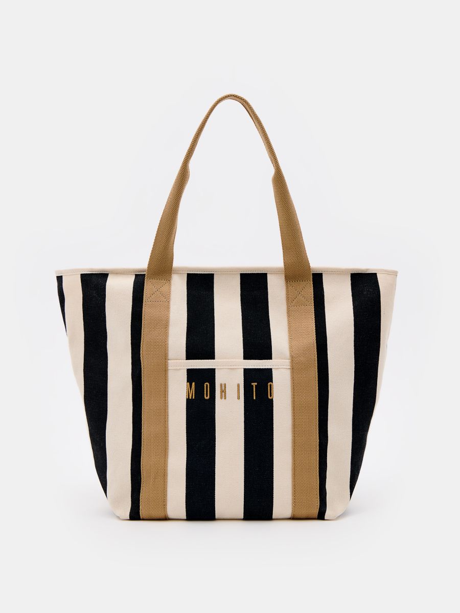 Lanena torba s printom Boja crno - MOHITO - 663EA-99X