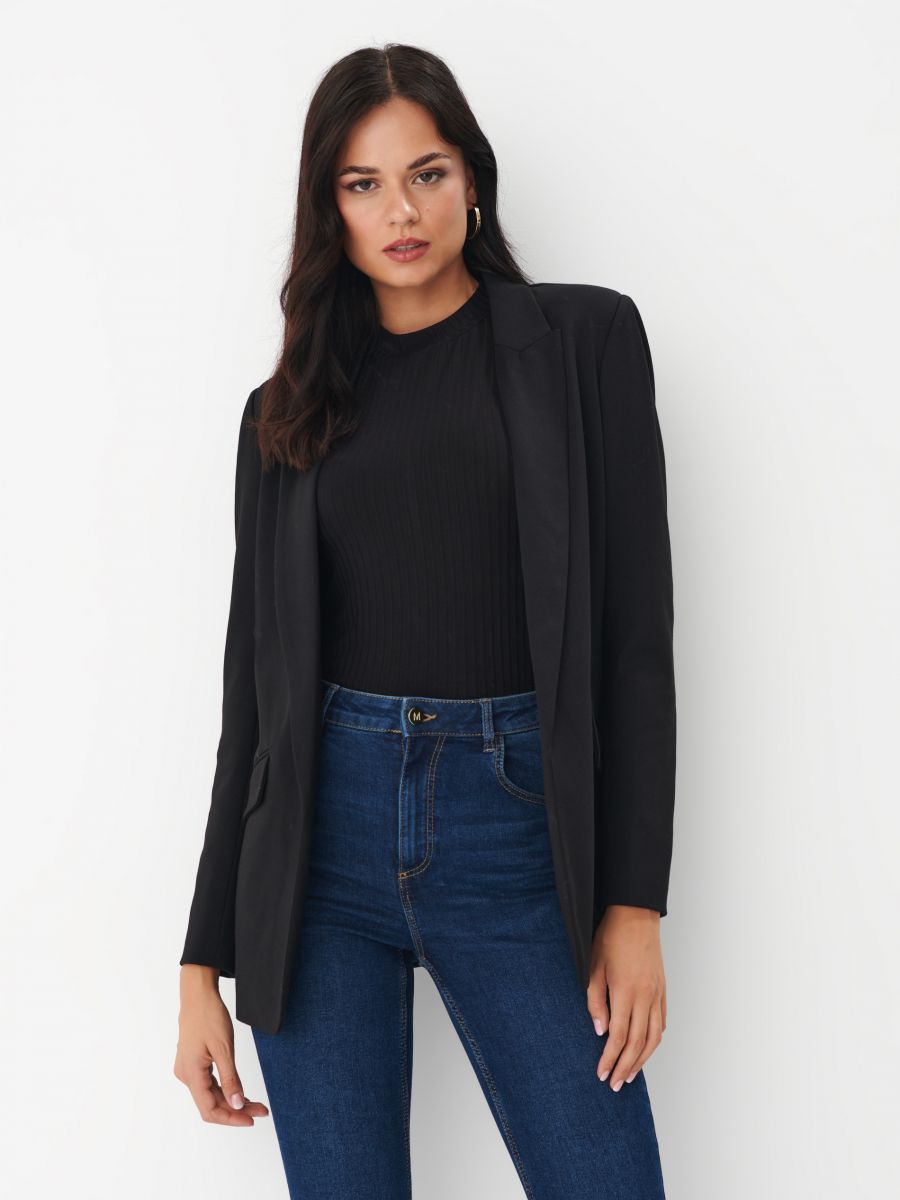 Sako bez zapínání Barva černá - MOHITO - 9651W-99X