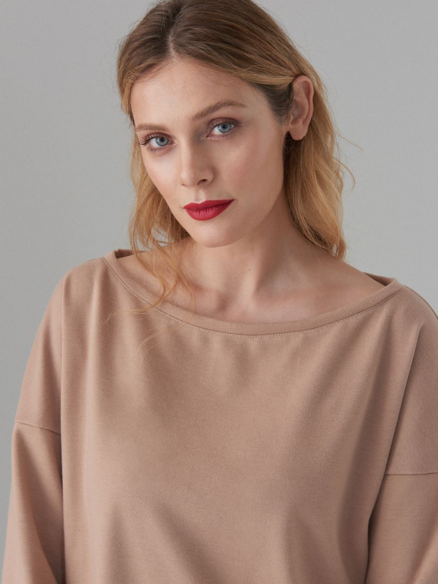 G adka Bluza Basic Kolor Be owy MOHITO WY813 80X