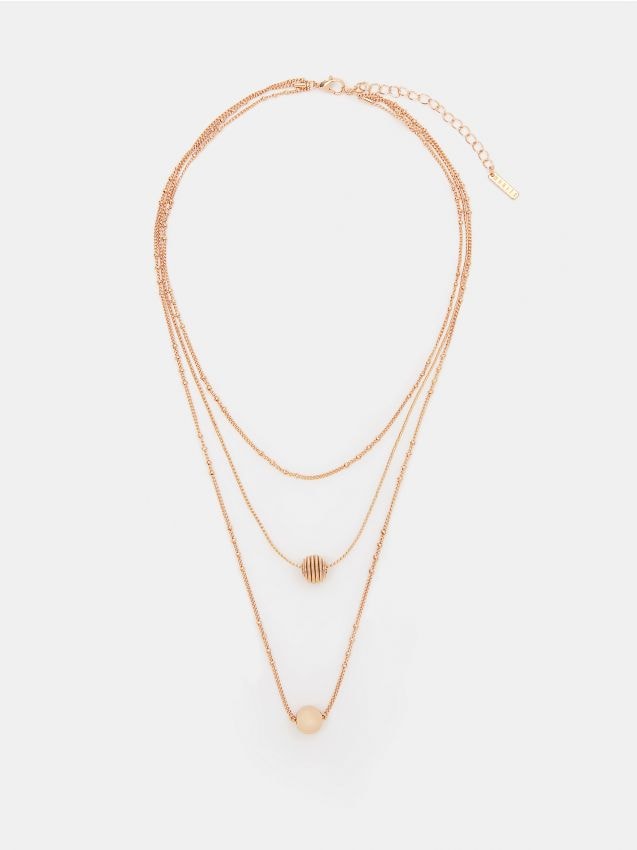 Podwójny naszyjnik Kolor złoty - MOHITO - 353AJ-GLD