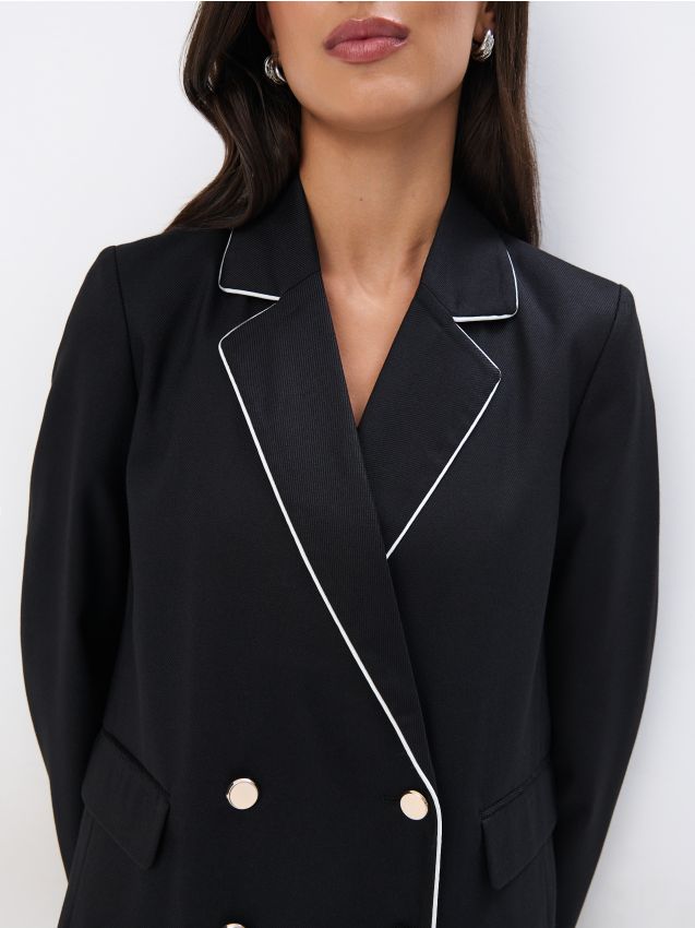 Kétsoros blézer szín fekete - MOHITO - 713BS-99X