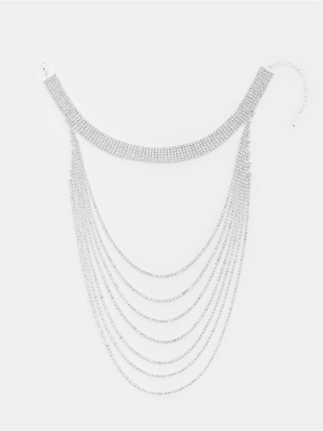 Elegancki naszyjnik Kolor srebrny - MOHITO - 9365T-SLV