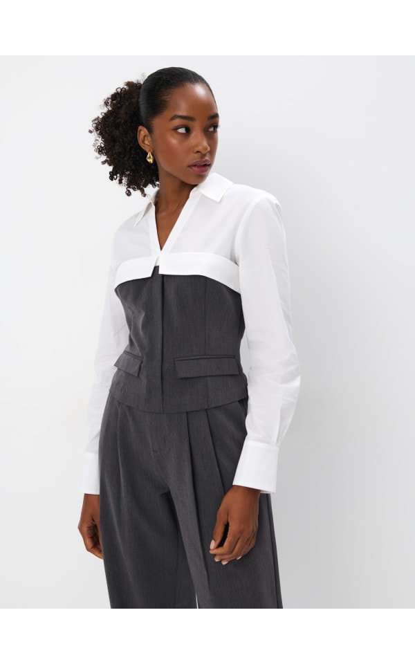 Camisa Color gris oscuro - MOHITO - 051BO-90X