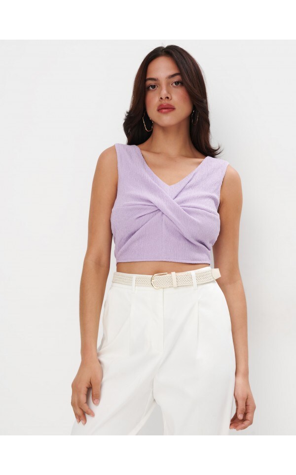 Top mit Federn Farbe Violett - MOHITO - 101BX-45X