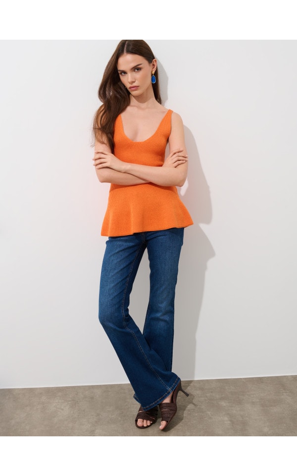 Jeansy flare Kolor granatowy - MOHITO - 183FH-59J