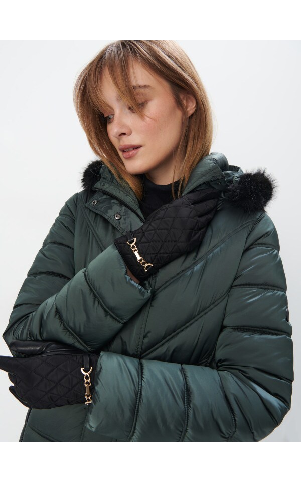 Skórzane rękawiczki Kolor czarny - MOHITO - 460BY-99X