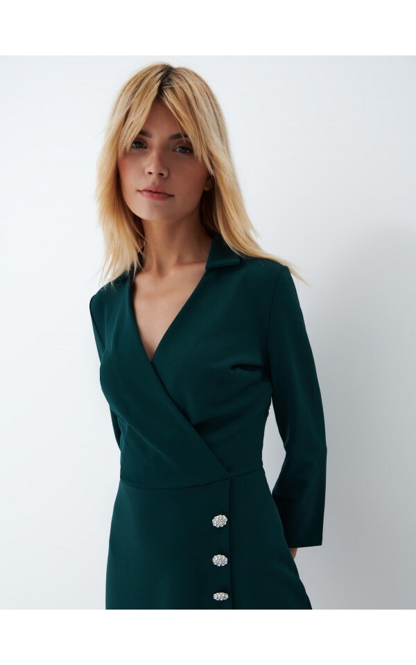 Mini haljina s preklopom sprijeda, MOHITO, 5253U-79X