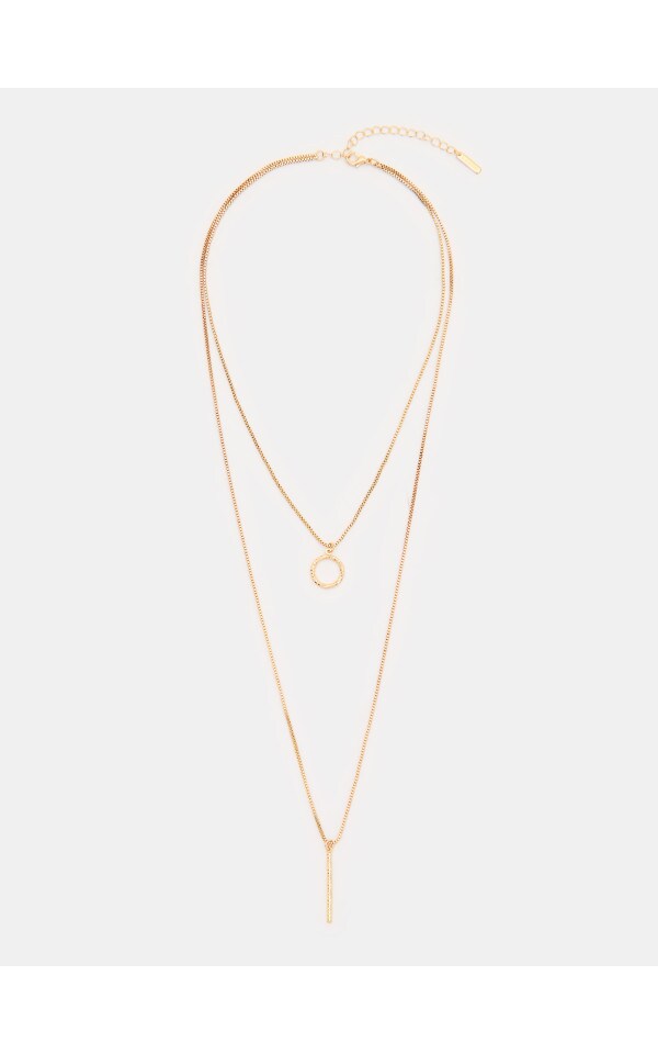 Podwójny naszyjnik Kolor złoty - MOHITO - 612CJ-GLD