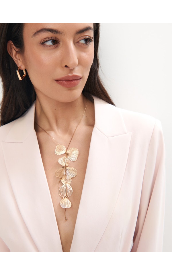 Naszyjnik z ozdobnymi elementami Kolor złoty - MOHITO - 634EZ-GLD