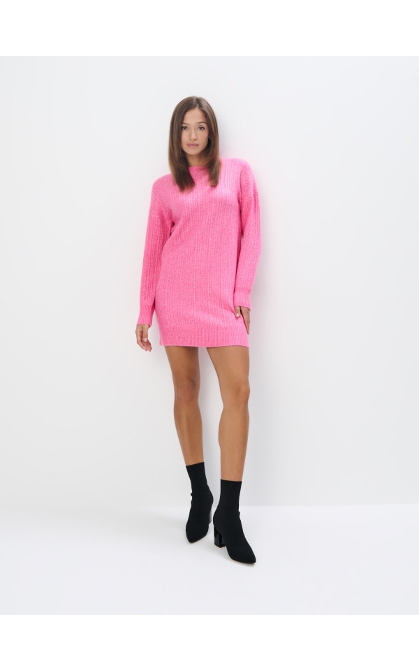 Rochie mini tip pulover culoare Roz - MOHITO - 641CX-30X