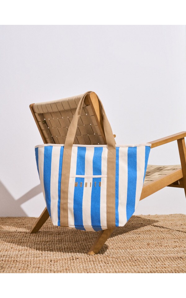 Lanena torba s printom Boja plava - MOHITO - 663EA-55X