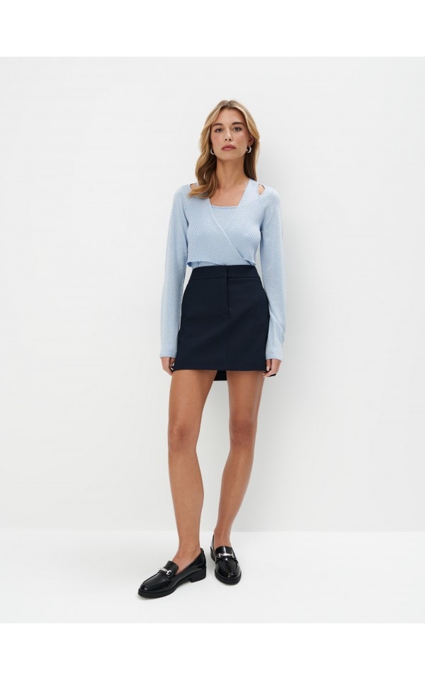 Fustă mini culoare Bleu marin - MOHITO - 729AO-95X