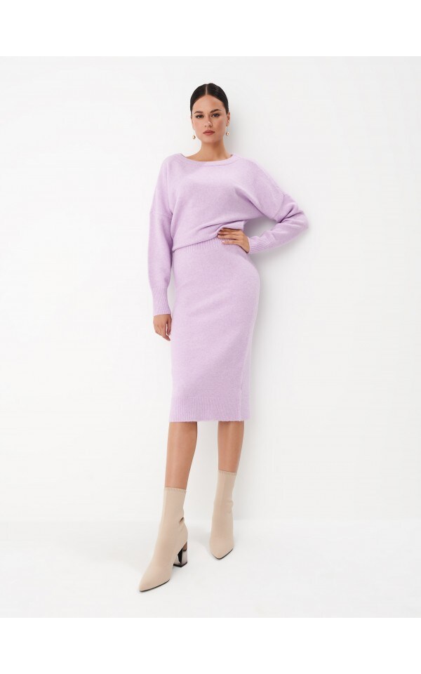 Haljina u stilu džempera Boja lavanda - MOHITO - 7668W-04X