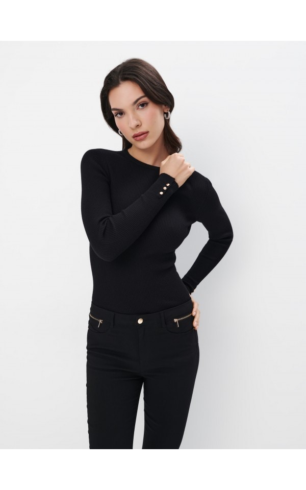 Jersey ajustado Color negro - MOHITO - 8501Z-99X